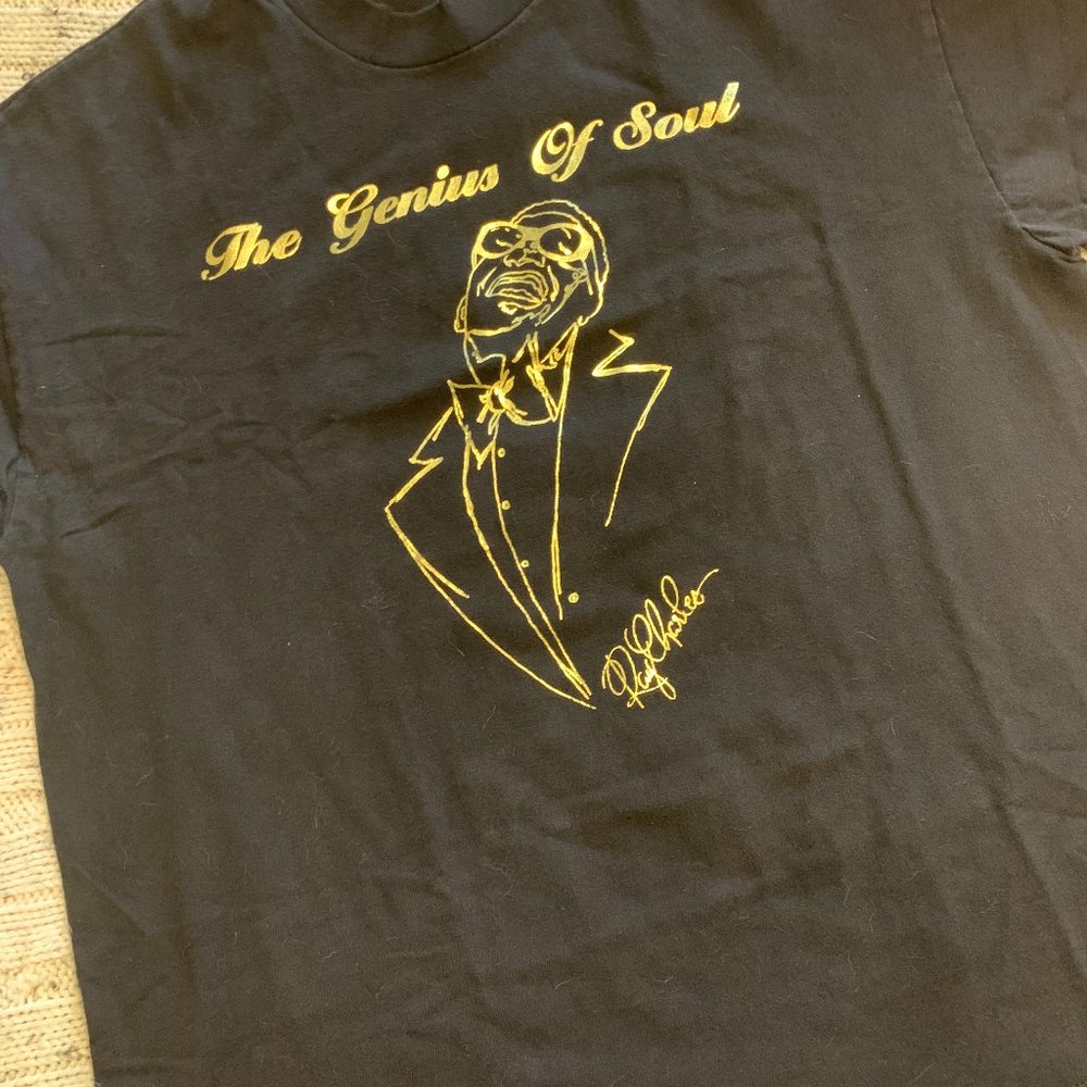 Vintage Ray Charles Logo Piano Gold Lettering Website… - Gem